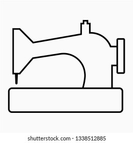 Outline Sewing Machine Vector Icon Stock Vector (Royalty Free) 1338512885