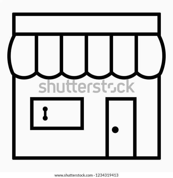 Outline Shop Vector Icon Stock Vector (Royalty Free) 1234319413 ...