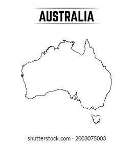 Outline Simple Map Australia Stock Vector (Royalty Free) 2003075003 ...