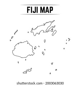 Outline Simple Map Fiji Stock Vector (Royalty Free) 2003063030 ...