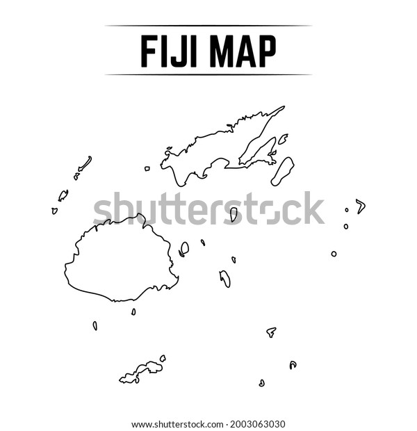 Outline Simple Map Fiji: เวกเตอร์สต็อก (ปลอดค่าลิขสิทธิ์) 2003063030 ...