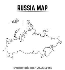 Outline Simple Map Russia Stock Vector (Royalty Free) 2002711466 ...