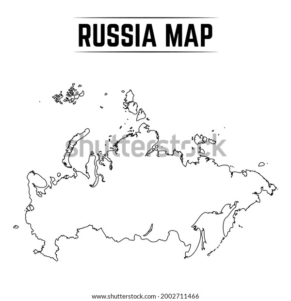 Outline Simple Map Russia Stock Vector (Royalty Free) 2002711466 ...