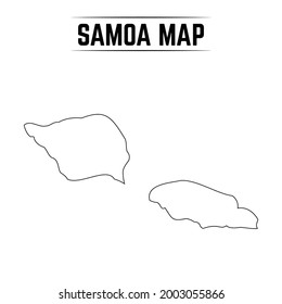Outline Simple Map Samoa Stock Vector (Royalty Free) 2003055866