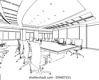 7,772 Conference room drawing Images, Stock Photos & Vectors | Shutterstock