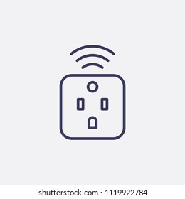 Smart Plug Concept 2 Colored Line Stock Illustration 1149193562 ...