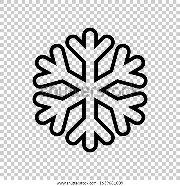 Outline Snow Icon Isolated On Transparent Stock Vector (Royalty Free ...
