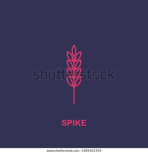Outline Spike Iconspike Vector Illustration Symbol Stock Vector ...