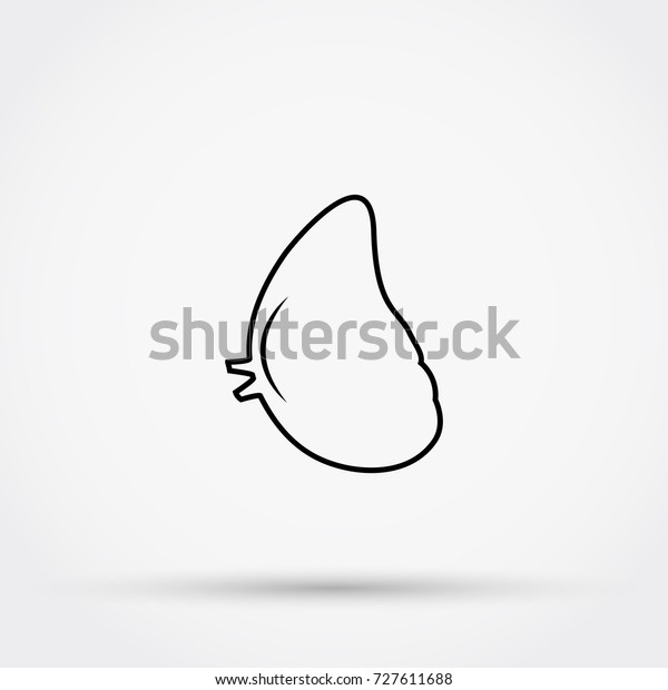 Outline Spleen Vector Icon Stock Vector (Royalty Free) 727611688