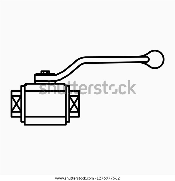 Outline Stop Valve Vector Icon Stock Vector (Royalty Free) 1276977562 ...