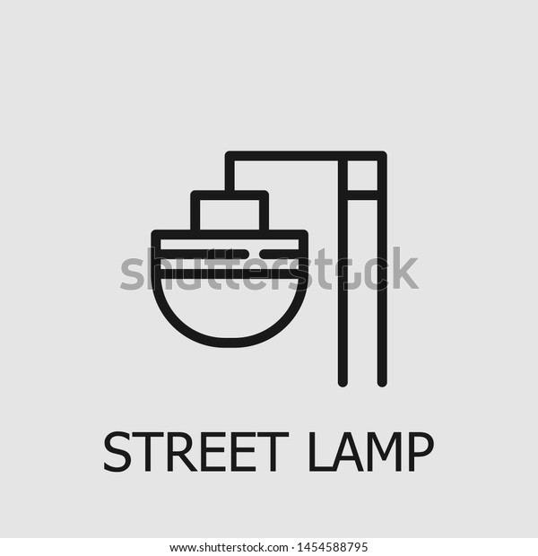 Outline Street Lamp Vector Icon Street Stock Vector (Royalty Free ...