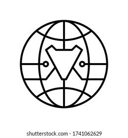 Outline Stroke Icon Future Technology Themes Stock Vector (Royalty Free ...
