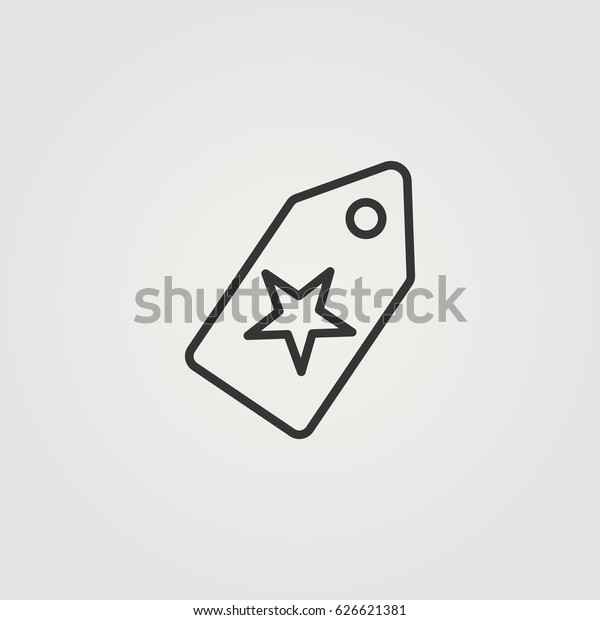Outline Tag Icon Illustration Vector Symbol Stock Vector (Royalty Free ...
