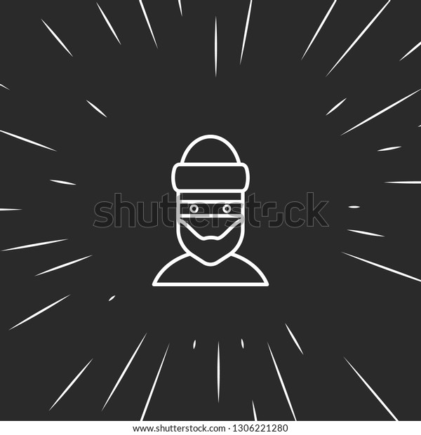 Outline Thief Icon Illustration Isolated Vector Stock Vector (Royalty ...
