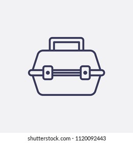 Outline Tool Box Icon Illustrationvector Work Stock Vector (Royalty ...