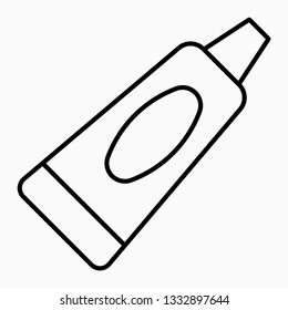 Outline Toothpaste Vector Icon Stock Vector (Royalty Free) 1332897644 ...