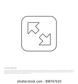 Outline Touch Expand Arrow Icon Vector Stock Vector (Royalty Free ...