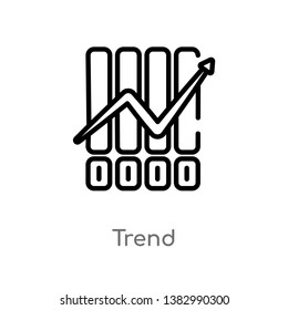 Outline Trend Vector Icon Isolated Black Stock Vector (Royalty Free ...
