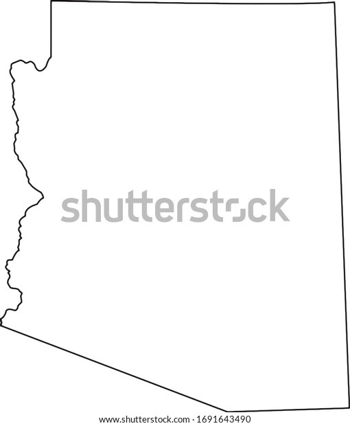 Outline Us State Arizona Stock Vector (Royalty Free) 1691643490 ...