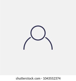 Outline User Icon Illustration Vector Symbol Stock Vector (Royalty Free ...