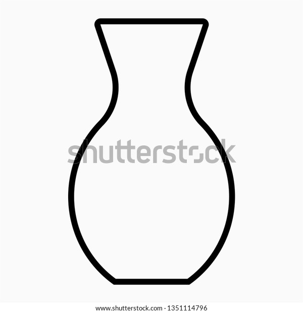 Outline Vase Vector Icon: เวกเตอร์สต็อก (ปลอดค่าลิขสิทธิ์) 1351114796 ...