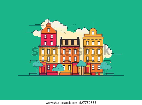 Outline Vector Flat Line Illustration Small Stock Vector (Royalty Free ...