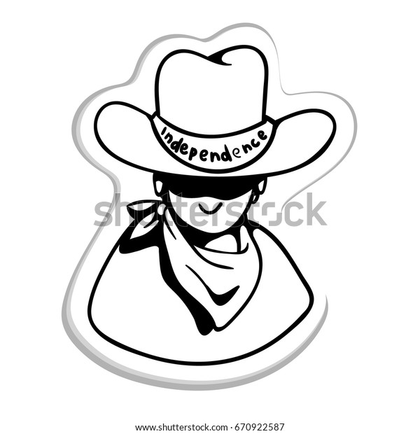 Outline Vector Illustration Independence Day Cartoon Stock Vector ...