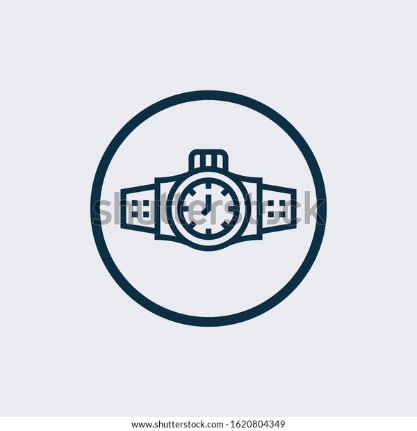 Outline Watch Design Isolated White Background Stock Vector (Royalty ...