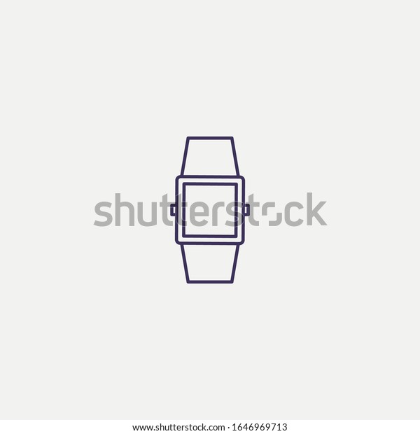 Outline Watch Iconwatch Vector Illustration Symbol Stock Vector ...