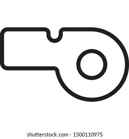 Outline Whistle Icon Vector Editable Stock Vector (Royalty Free ...