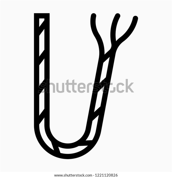 Outline Wire Rope Pixel Perfect Vector Stock Vector (Royalty Free ...