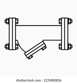 Outline Y Strainer Vector Icon Stock Vector (Royalty Free) 1276983826