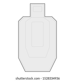 Outlined Human Torso Shaped Target Shooting Stock Vector (Royalty Free ...