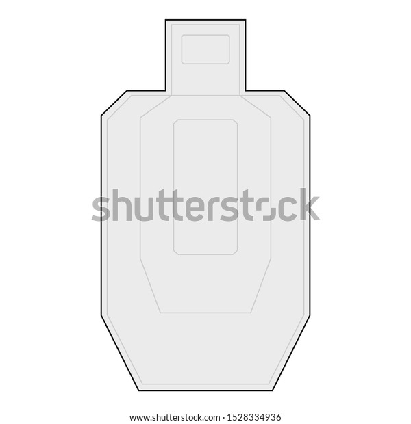 Outlined Human Torso Shaped Target Shooting Stock Vector (Royalty Free ...