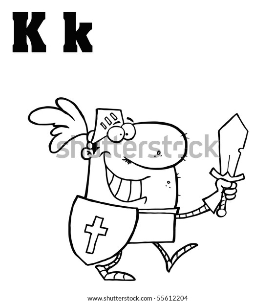 Outlined Knight Letters K Stock Vector (Royalty Free) 55612204 ...
