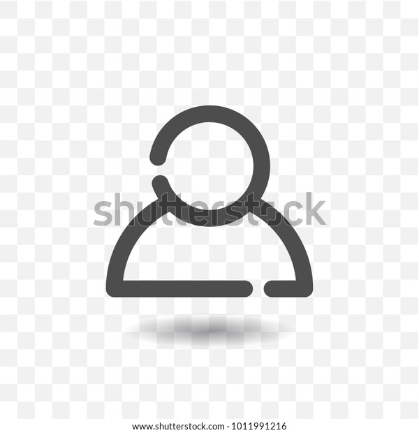 Outlined Person Icon On Transparent Background Stock Vector (Royalty ...