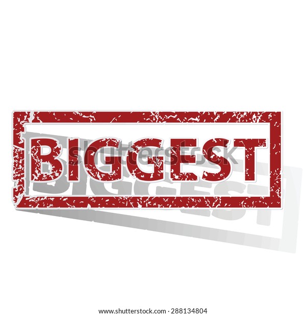 Outlined Red Stamp Word Biggest Shadow: vector de stock (libre de ...