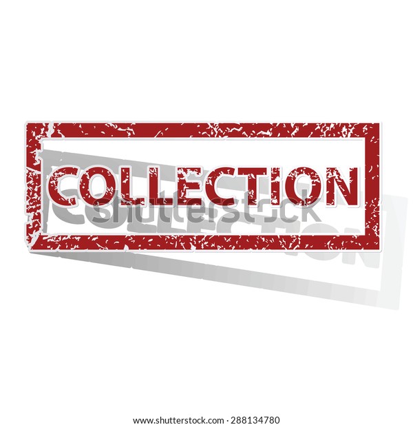 Outlined Red Stamp Word Collection Shadow: vector de stock (libre de ...
