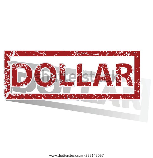 Outlined Red Stamp Word Dollar Shadow: vector de stock (libre de ...