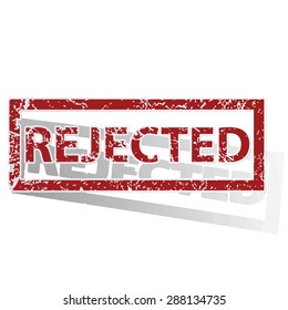 Outlined Red Stamp Word Rejected Shadow Stock Vector (Royalty Free ...