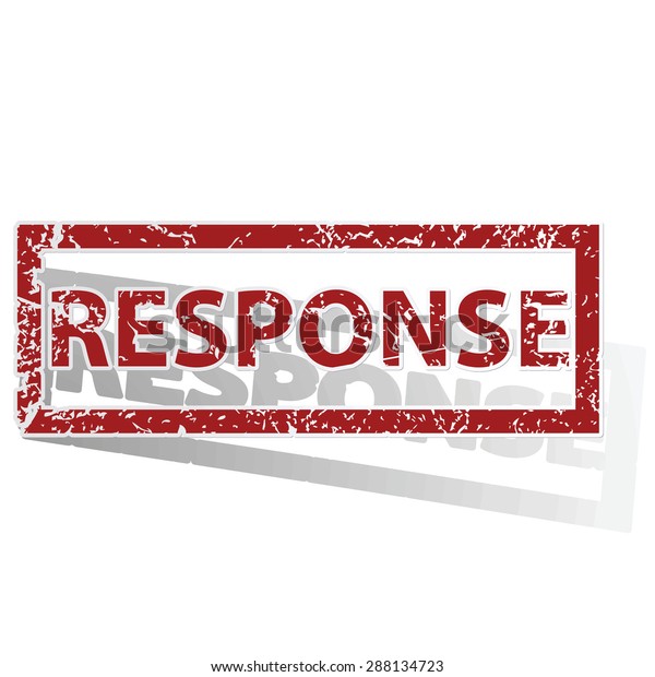 Outlined Red Stamp Word Response Shadow: vector de stock (libre de ...