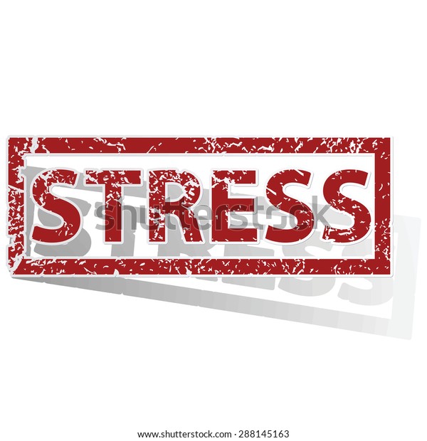 Outlined Red Stamp Word Stress Shadow Stock Vector (Royalty Free ...