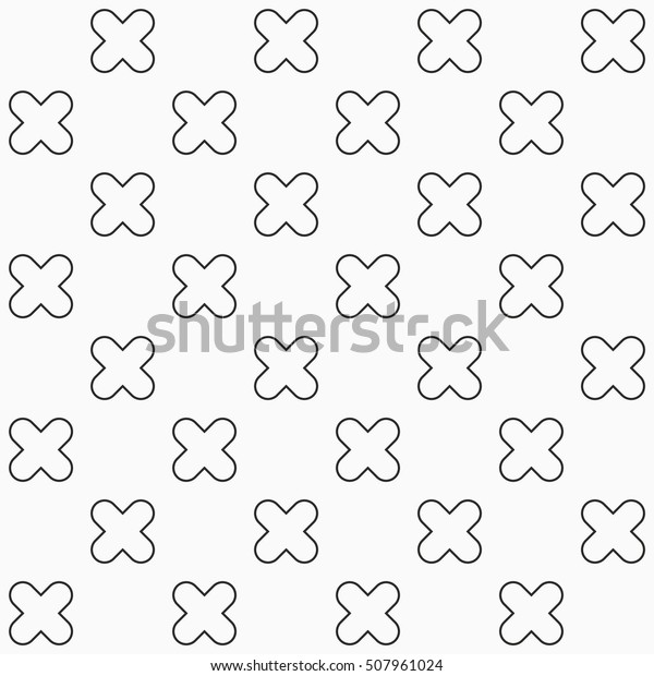 Outlined X Shapes Monochrome Background Stock Vector (Royalty Free ...