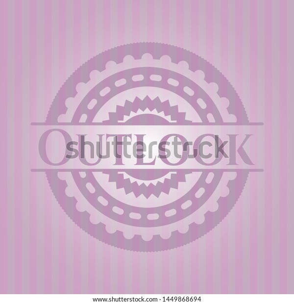 Outlook Pink Emblem Vector Illustration Detailed Stock Vector (Royalty ...
