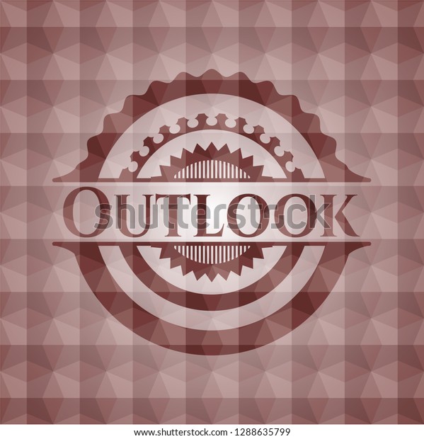 Outlook Red Badge Geometric Background Seamless Stock Vector (Royalty ...