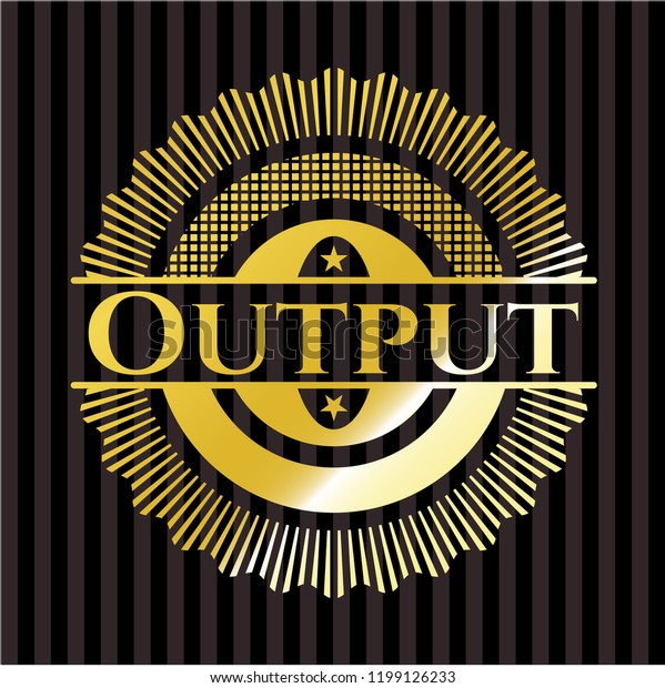 Output Gold Emblem Badge Stock Vector (Royalty Free) 1199126233 ...