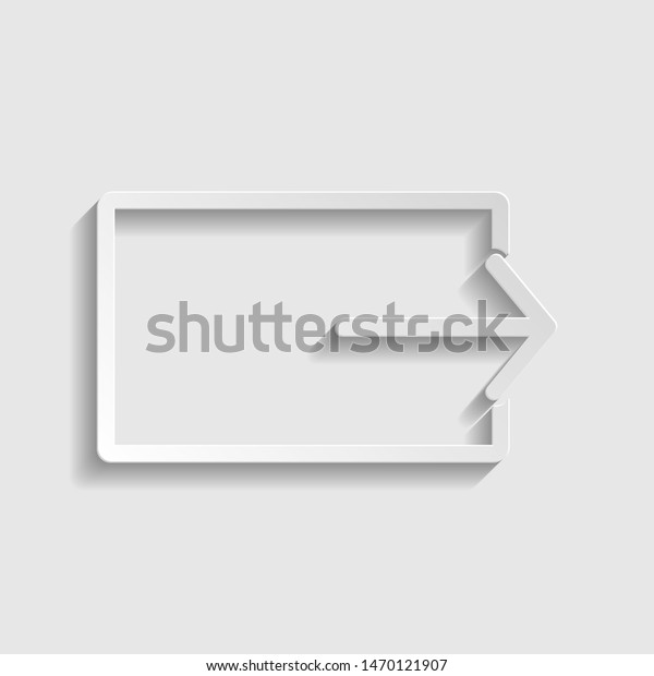 Output Sign Paper Style Icon Illustration Stock Vector (Royalty Free ...