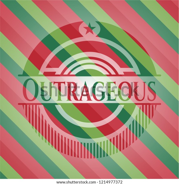 Outrageous Christmas Badge Stock Vector (Royalty Free) 1214977372 ...