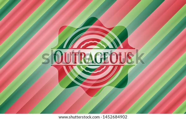 Outrageous Christmas Emblem Background Vector Illustration Stock Vector ...