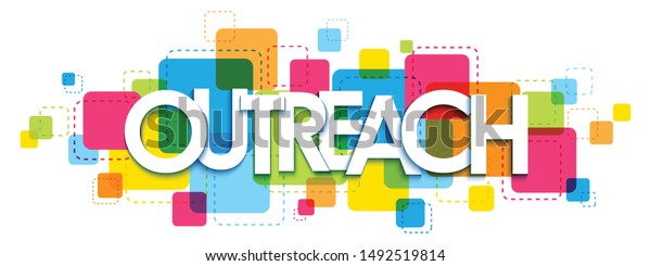 Outreach Vector Typography Banner On Background Stock Vector (Royalty ...